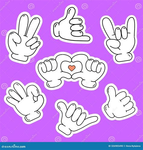 Comic Hands Numbers Gestures Cartoon Finger Counting Signs Cartoondealer Com