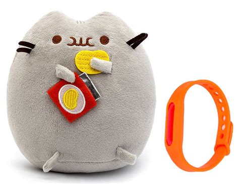Набор Мягкая Игрушка Pusheen Cat с Чипсами Gray и Детский Силиконовый ...