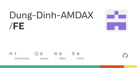 Github Dung Dinh Amdax Fe