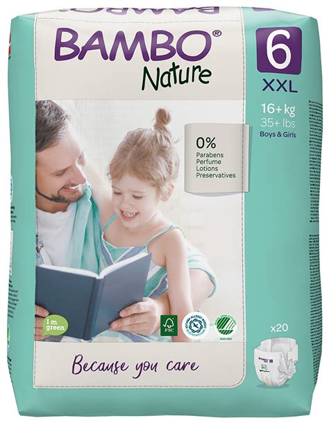 Bambo Nature Disposable Nappies Xl Plus Size 6 Pack Of 20 Bambo