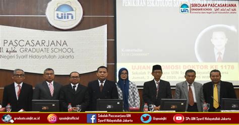 Ujian Promosi Doktor Komarudin Sekolah Pascasarjana Universitas Islam
