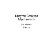Chapter 14 Enzyme Mechanisms Enzyme Catalytic Mechanisms Dr Mullins