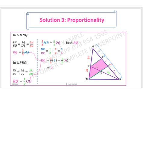 Gr 12 Euclidean Geometry Ratio And Proportionality • Teacha