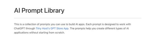 aipromptlibrary aiapps innovation tiiny host