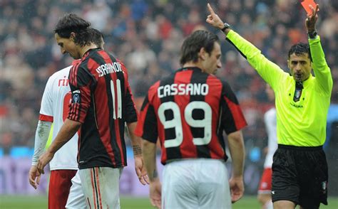 Last Time Milan Faced Bari Cheeky Free Kick Red Card And Cassano Goal