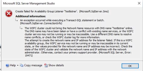 Sql Server Permission Error While Creating Listener In Aoag Setup Database Administrators