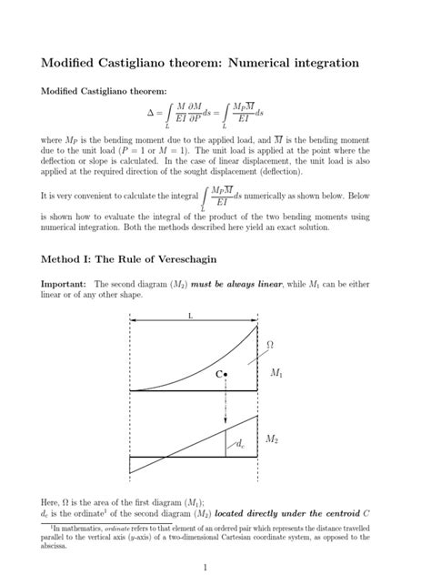 Numerical Integration Pdf Cartesian Coordinate System Bending