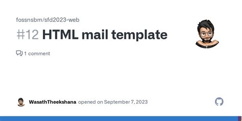 HTML Mail Template Issue 12 Fossnsbm Sfd2023 Web GitHub
