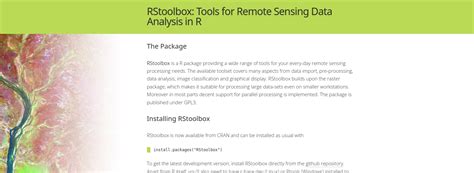 Our Remote Sensing Toolbox Rstoolbox Updated Earth Observation News