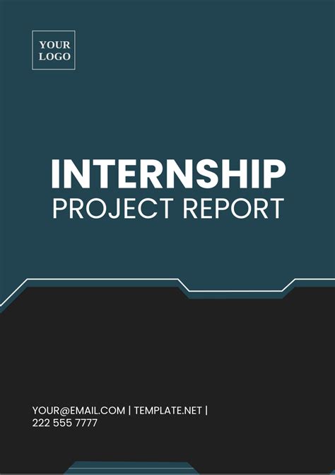free internship project report template to edit online