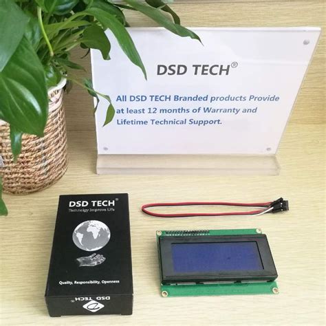 DSD TECH SH D2004 20x4 2004 LCD Display Screen Blue With IIC Module Interface Adapter For