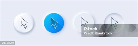 Mouse Cursor Line Icon Click Action Sign Line Icons Vector Stock