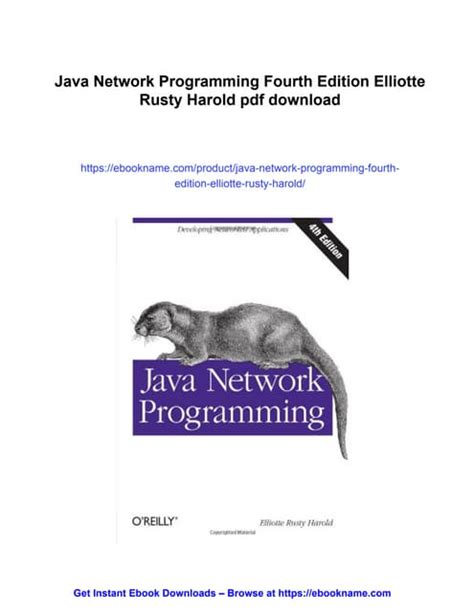 Java Network Programming Fourth Edition Elliotte Rusty Harold Pdf