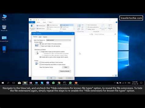 How To Show Or Hide Known File Extensions In Windows The Traveler Techie