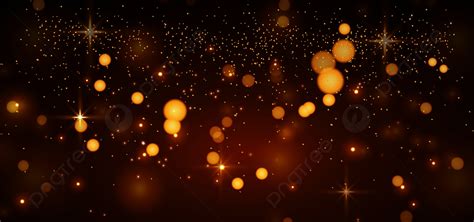 Gold Abstract Bokeh Background Real Backlit Dust Particles With Real