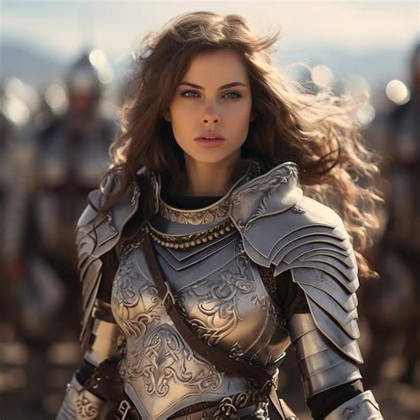 Premium Ai Image 3d Rendered Beautiful Girl In Armor