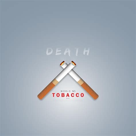 Sin Ilustración De Vector De Día De Tabaco Vector Premium