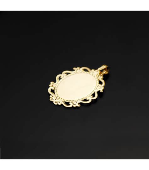 Medalla Virgen Niña Cerco 18 Ktes 23 Mm Alda