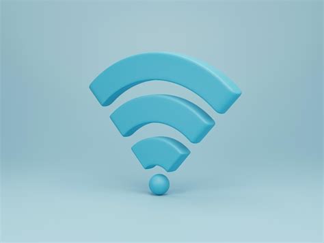 Premium Photo 3d Rendering 3d Illustration Icon Wifi Wireless Internet Network Symbol On Blue