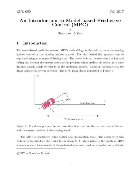Pdf An Introduction To Model Based Predictive Control Zakece680mpc