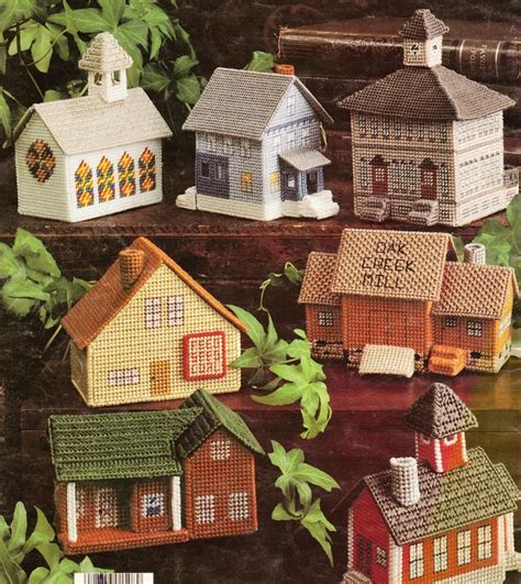 Plastic Canvas Christmas Village Patterns