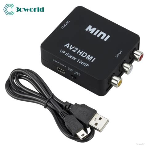 Adaptador Composto AV2HDMI Conversor RCA AV Para HDMI Adaptador