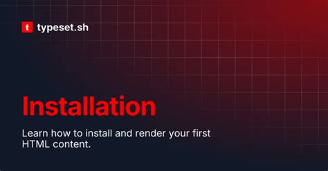 Installation Typesetsh