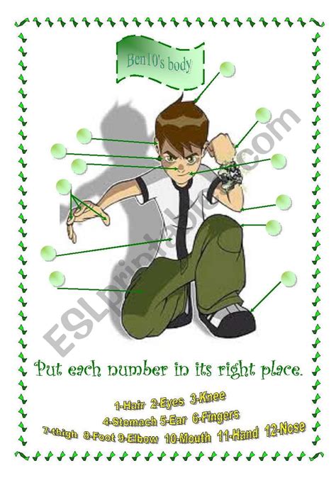 Ben S Body Esl Worksheet By Ilham
