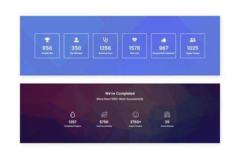10 Statistics Counter Widget Design For Web Ui Kit Websites Ux And Ui Kits Ft Counters
