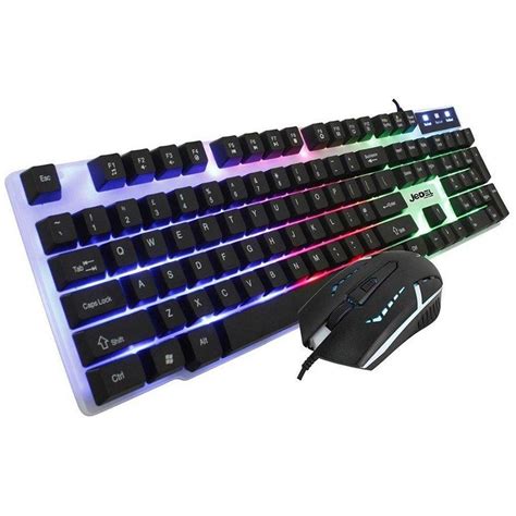 Jedel Jedel Rgb Wired Usb Gaming Keyboard And Mouse Set Black
