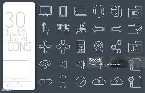 얇은 선 디지털 가젯 아이콘 개념을 설정합니다 벡터 일러스트 레이 션 디자인 0명에 대한 스톡 벡터 아트 및 기타 이미지 0명 개념 개성 개념 Istock