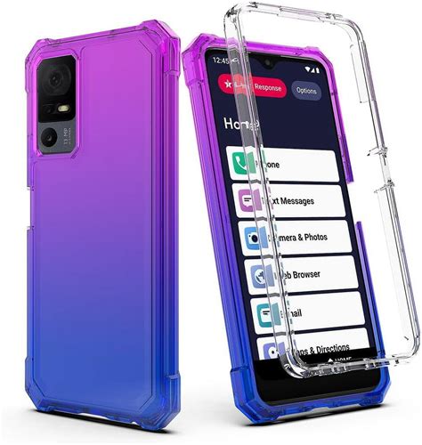 Case For Lively Jitterbug Smart 4 Tcl 40 Xl Tcl 40t [tempered Glass Screen Protector] Front
