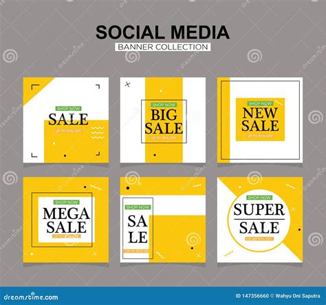 Medios Paquete Social De Las Banderas Ejemplos Del Vector Para La P Gina Web Y Banderas De La P