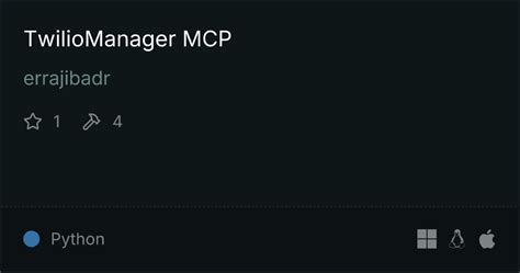 Twiliomanager Mcp Glama