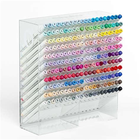 Ohuhu Art Marker Organizer 220 Slots Acrylic Desk Display Rack And H