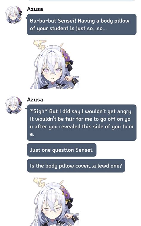 When Azusa Finds Out Sensei Sleeps With A Body Pillow Of Her R
