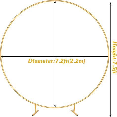 Buy RUBFAC Round Balloon Arch Stand Kit 7 2ft Metal Circle Balloon