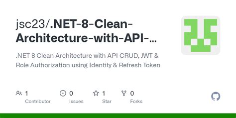 GitHub Jsc23 NET 8 Clean Architecture With API CRUD JWT Role