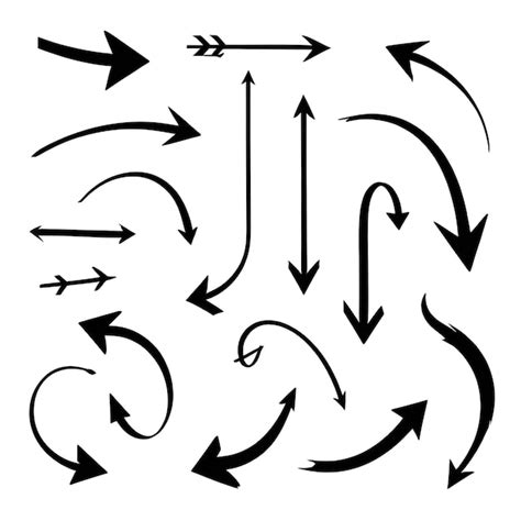 Un Dibujo En Blanco Y Negro De Flechas Con Flechas Que Apuntan A La