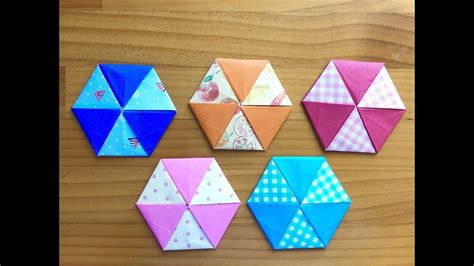 折り紙 六角形 コースター 六角形 折り紙 コースター