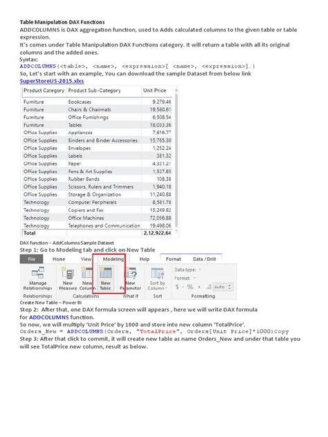 Table Manipulation Dax Functions Pdf Parameter Computer