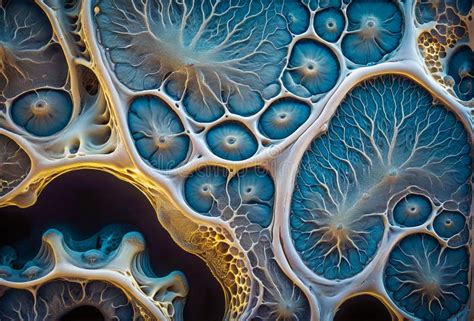 Under The Microscope Cell Structures Stock Illustration Illustration Of Information Nuclei