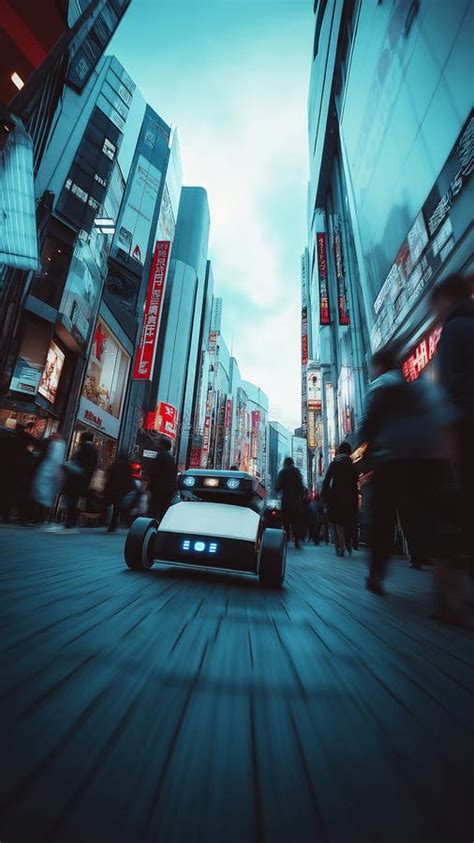 Autonomous Delivery Robot Navigating Busy City Streets With Pedestrians