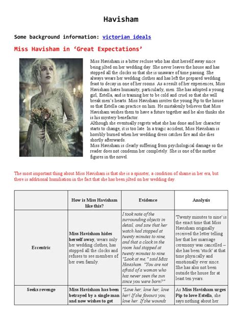 Miss Havisham Betrayal And Madness Pdf Estella Great Expectations
