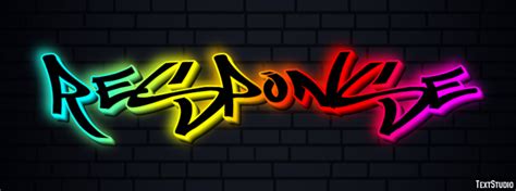 Response Text Effect And Logo Design Word