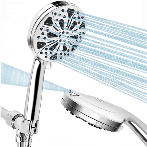 10 Spray Handheld Shower Head With 60 Stainless Steel Hose High