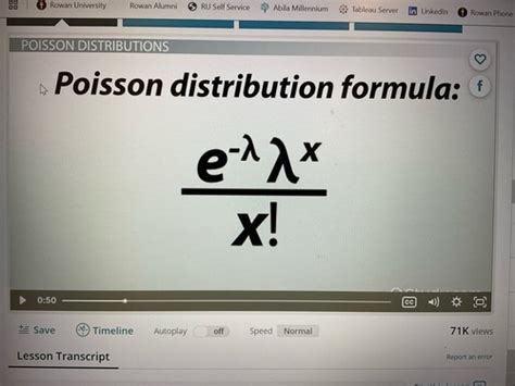 Chapter 8 Poisson Distribution Overview Formula And Examples Flashcards Quizlet
