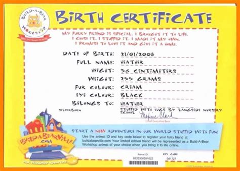 20 Build A Bear Certificate Maker In 2020 Certificate Within Build