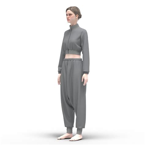 Women Outfit Jumper Harem Pants Clo3d Marvelous Designer 3d Model