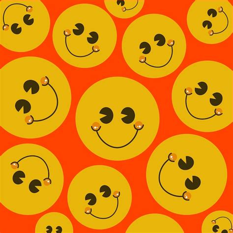 Premium Vector Vector Smile Sticker Pattern